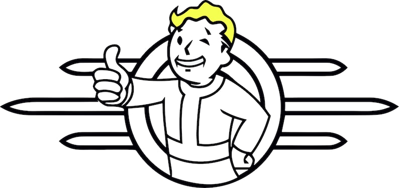 Fallout Designs Fallout Svg, Outline & Silhouette Files SVG, Power ...