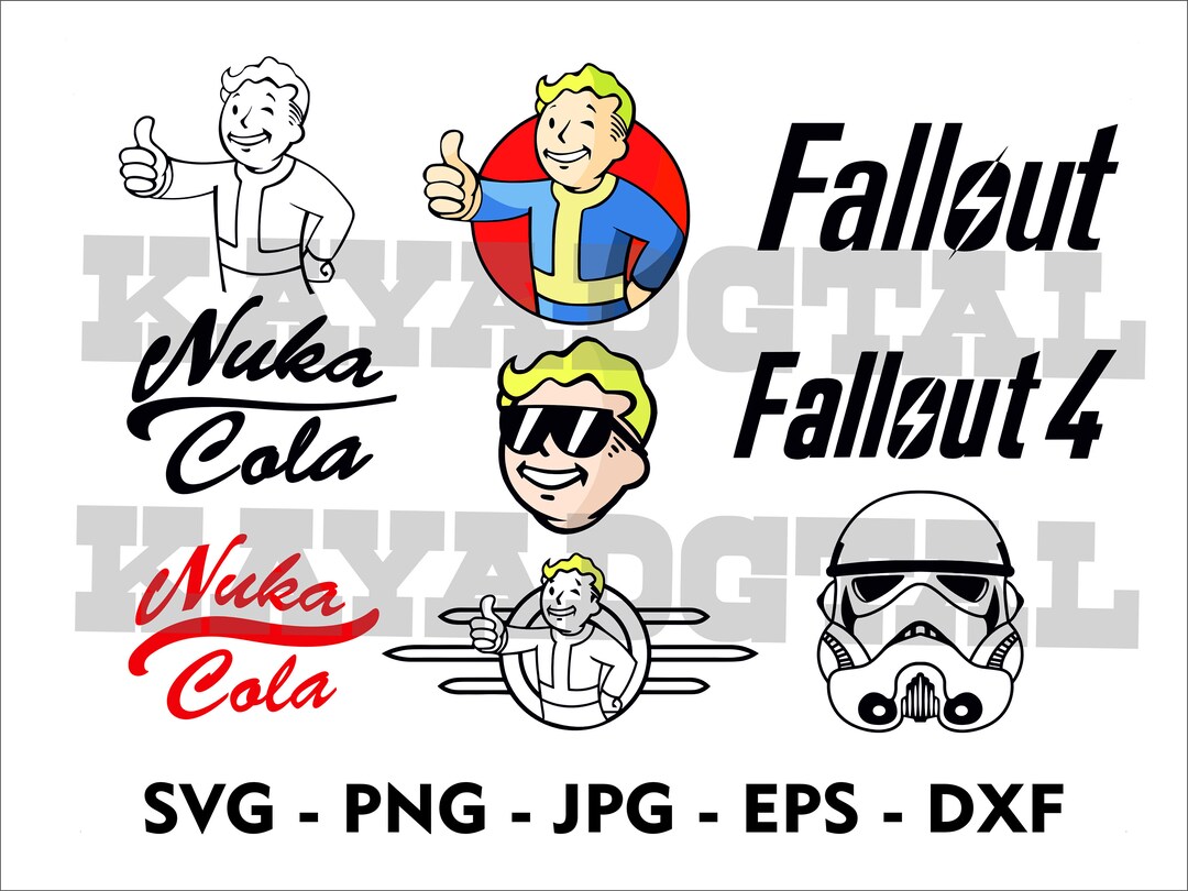 Fallout Designs Fallout Svg, Outline & Silhouette Files SVG, Power ...