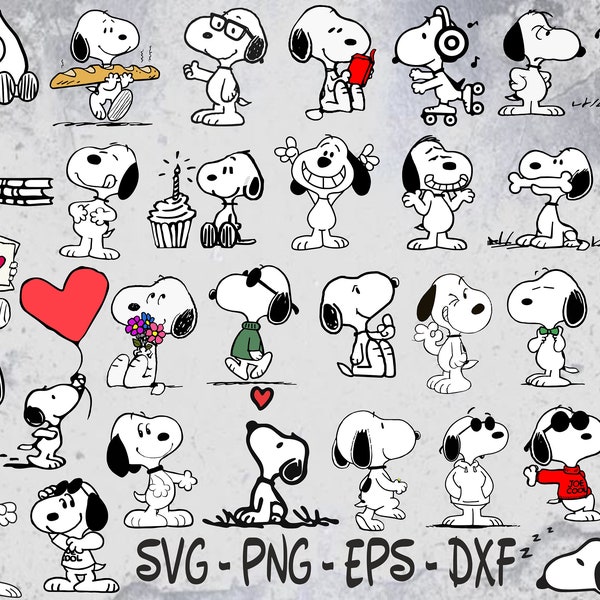 Snoopy Svg - Etsy