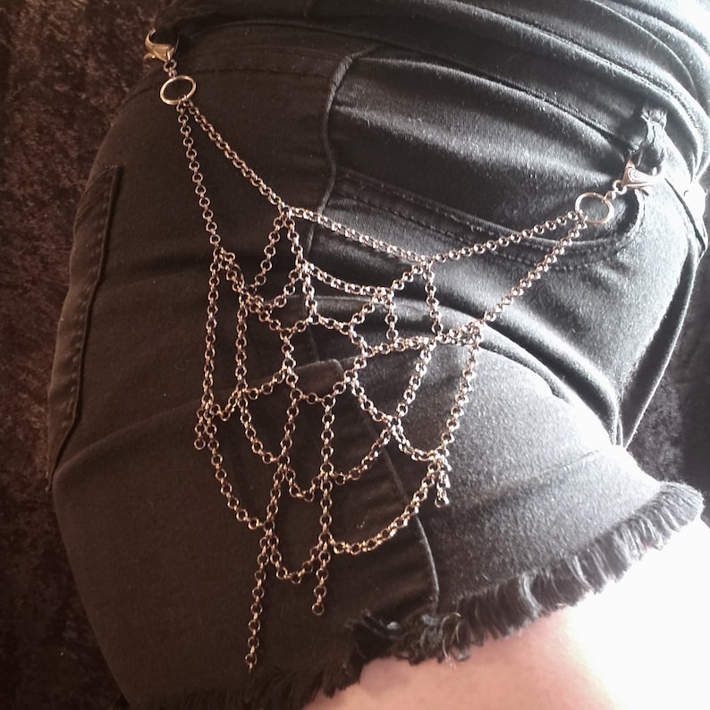 Spiderweb Belt Loop Chain - Etsy