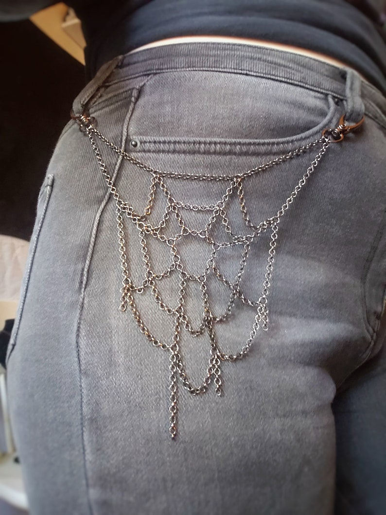 Spiderweb Belt Loop Chain - Etsy