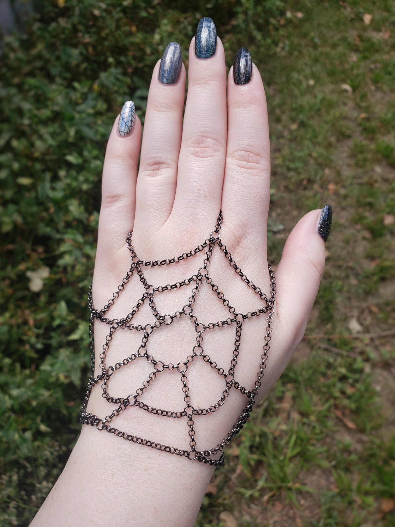 Spiderweb Hand Chain - Etsy