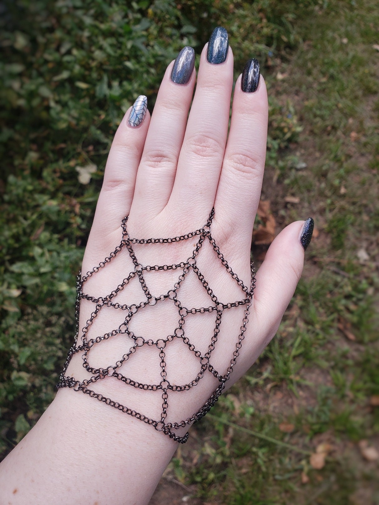 Spiderweb Hand Chain - Etsy