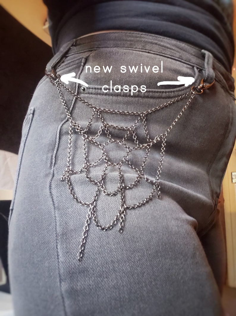 Spiderweb Belt Loop Chain - Etsy