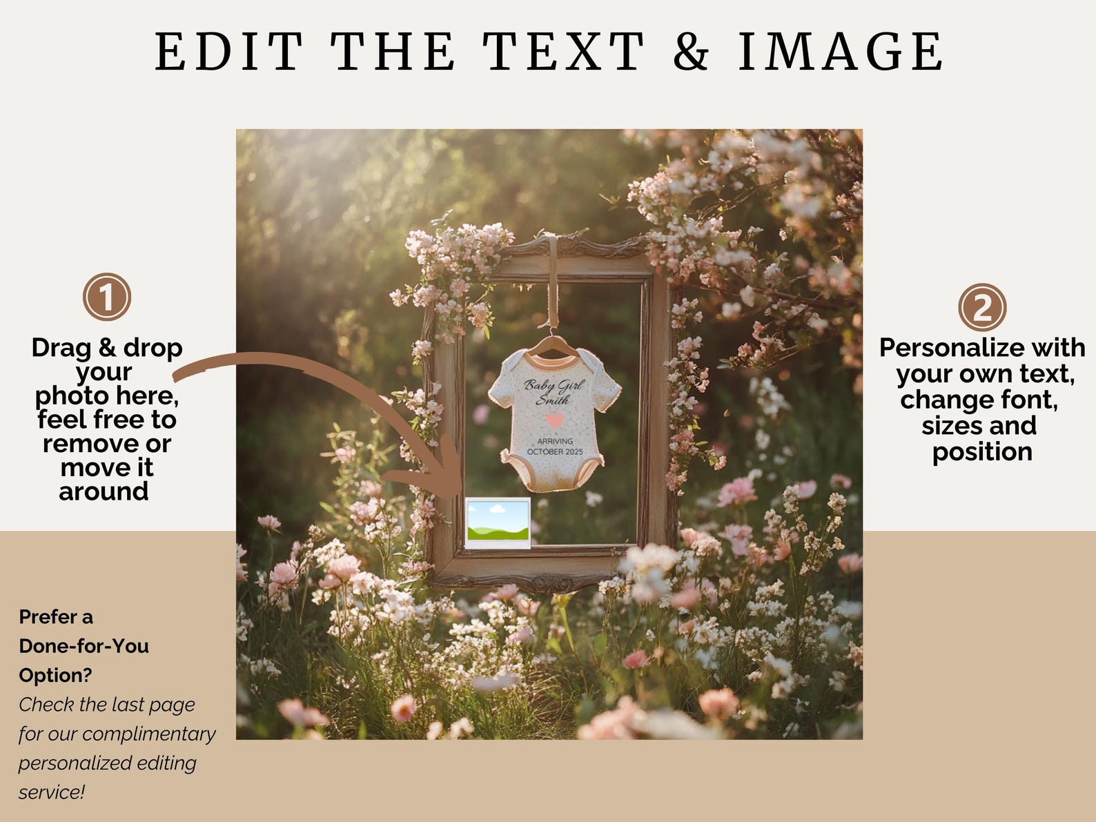 Spring Pregnancy Announcement Digital Spring Baby Reveal Baby Girl ...