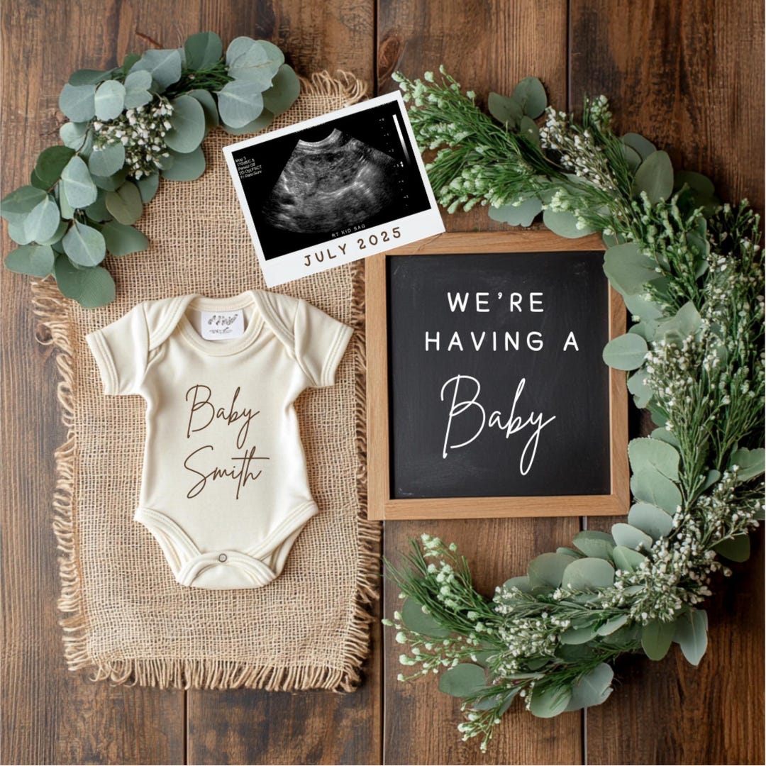 We're Having a Baby Pregnancy Announcement Template Digital Baby ...