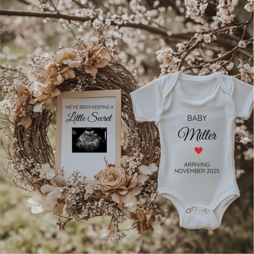 Spring Pregnancy Announcement Digital Editable Spring Baby Announcement ...