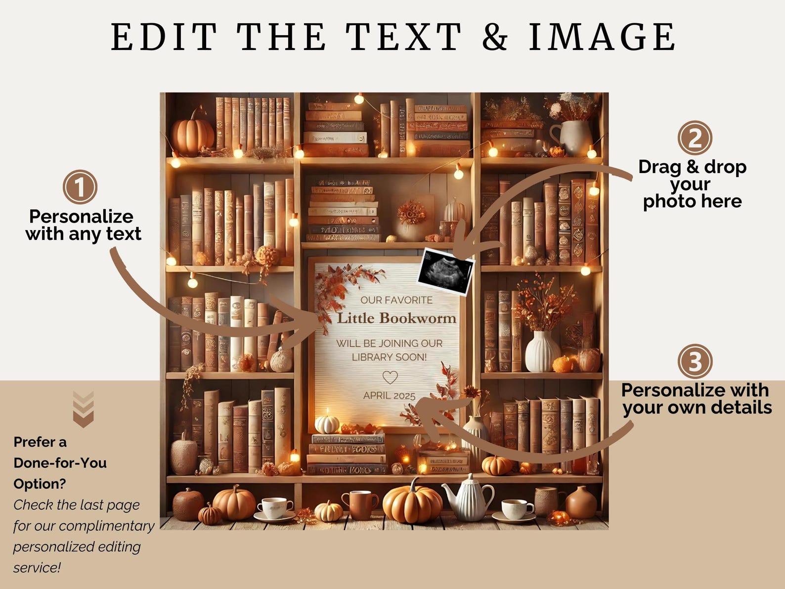 Books Pregnancy Announcement Template Fall Baby Announcement Social ...