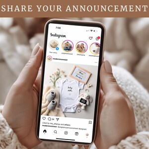 Rainbow Baby Announcement Digital Pregnancy Announcement Gender Neutral ...