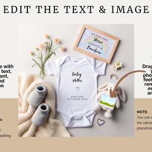Rainbow Baby Announcement Digital Pregnancy Announcement Gender Neutral ...