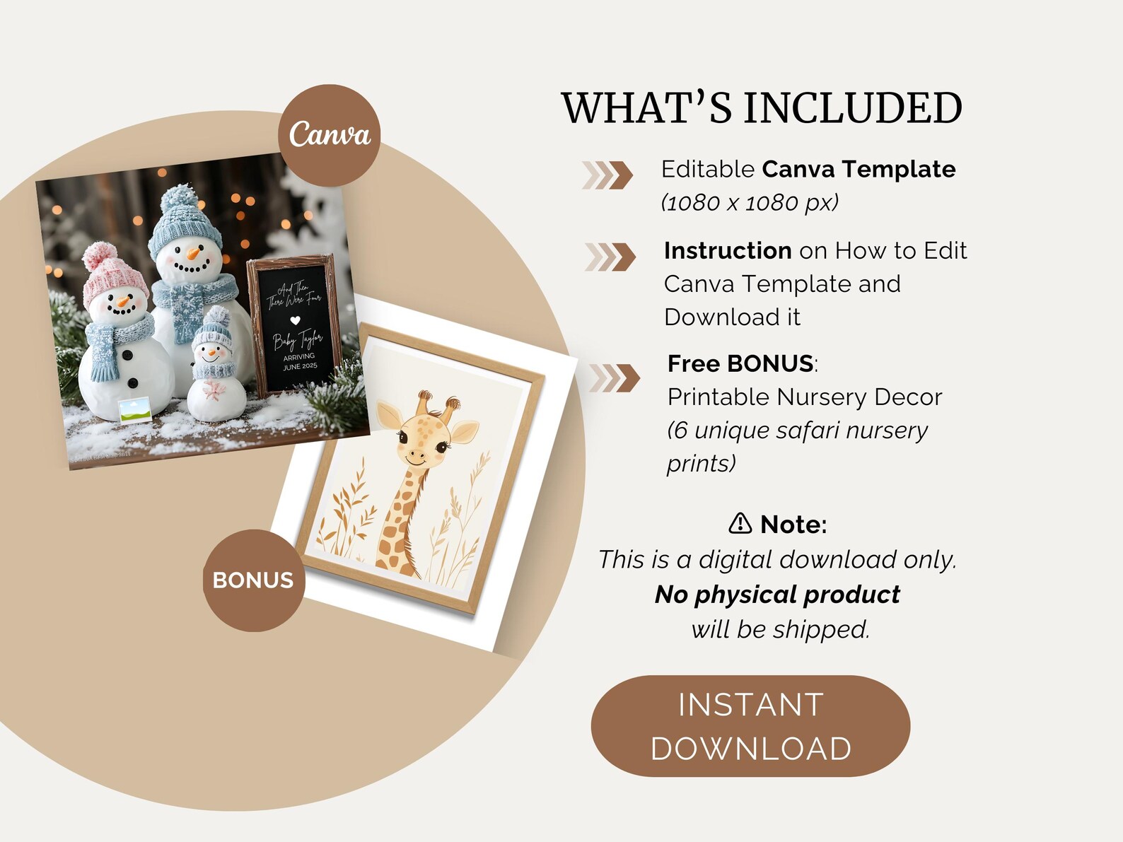 And Then There Were Four Winter Pregnancy Announcement Digital ...