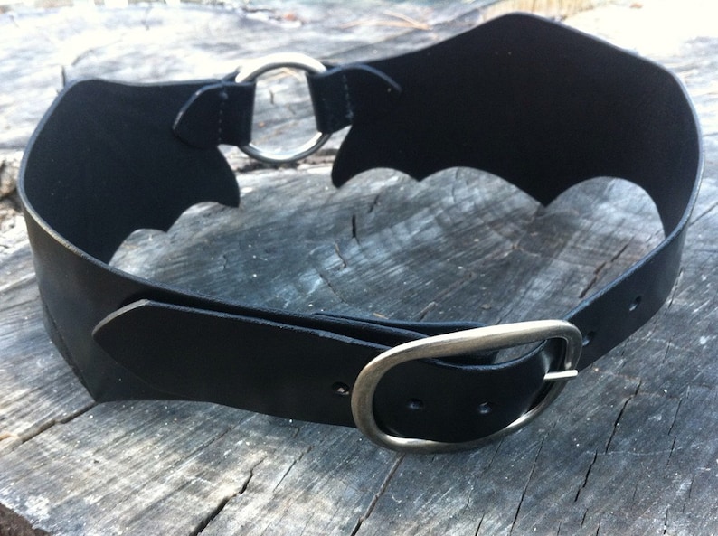 Bat Wings Tooled Leather Waist Sized Buckle Back Belt in Solid - Etsy