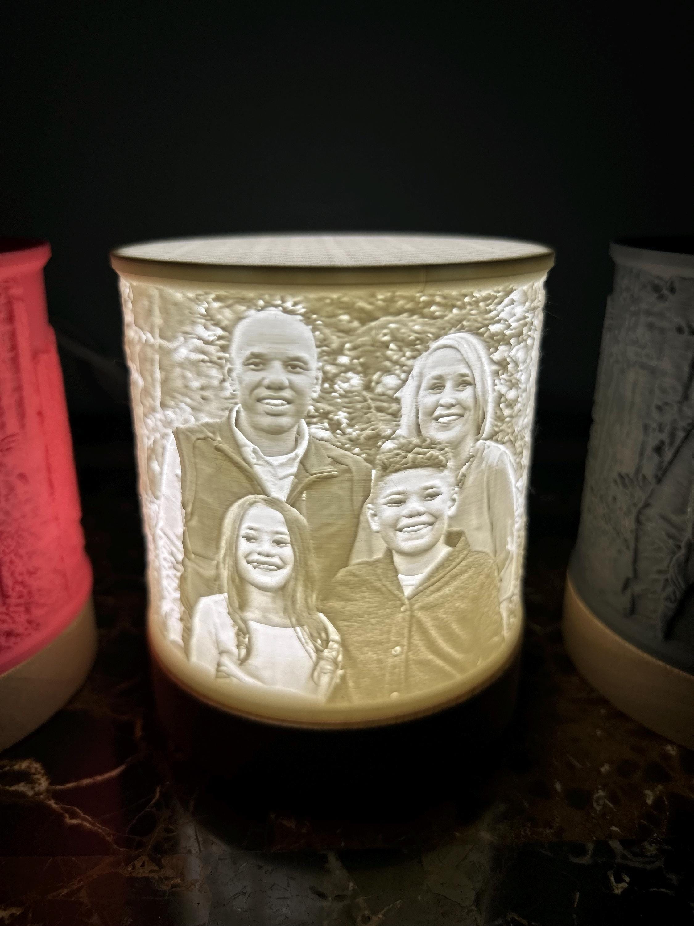 Colored Personalized Lithophane Lamps - Etsy