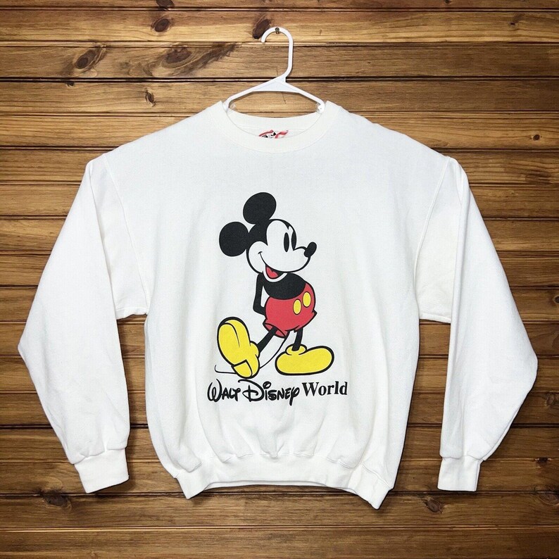 Vintage Walt Disney World Crewneck Sweater Size Large Mickey Mouse ...