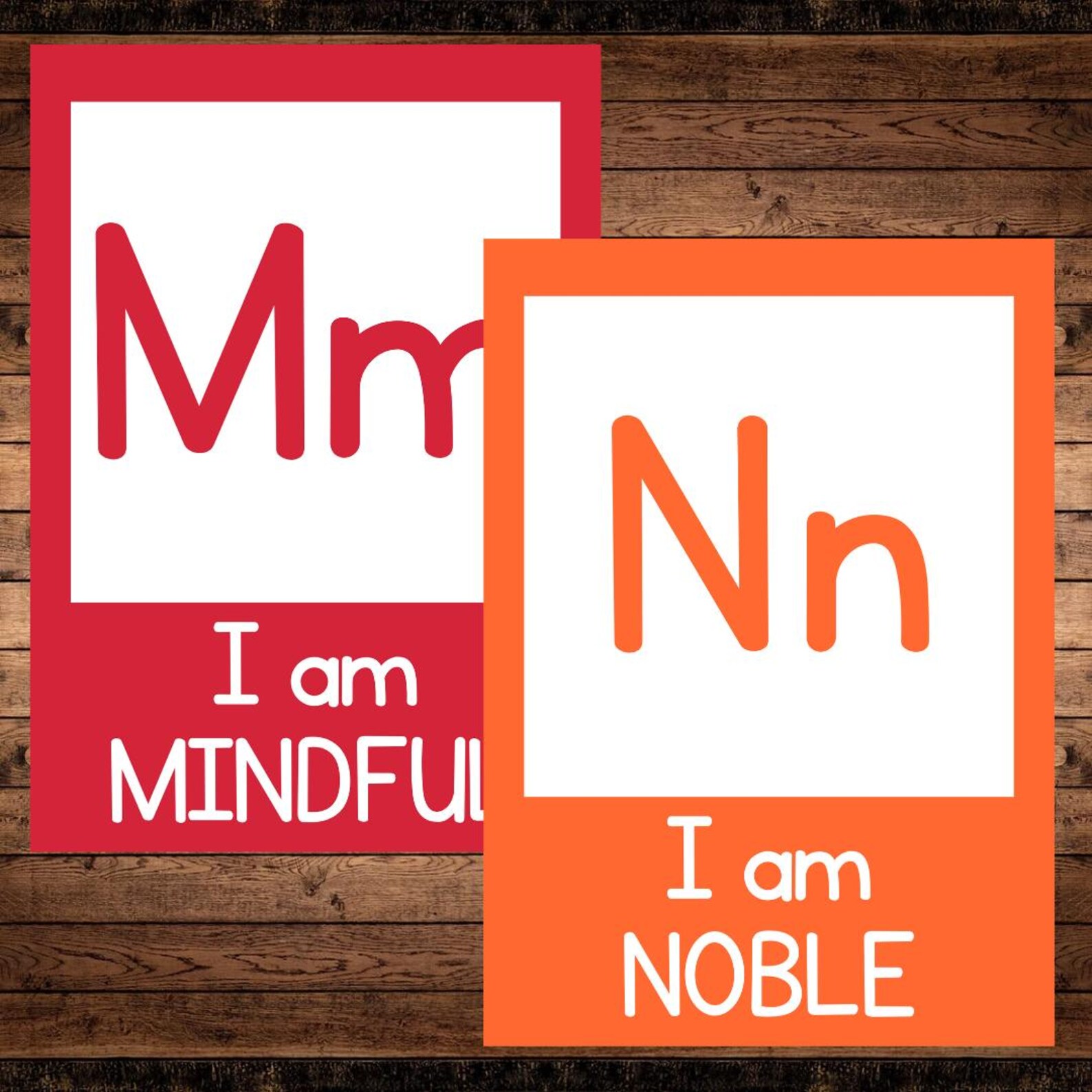 Alphabet Poster Set Motivational 'I Am' Phrases ESL Classroom Decor ...