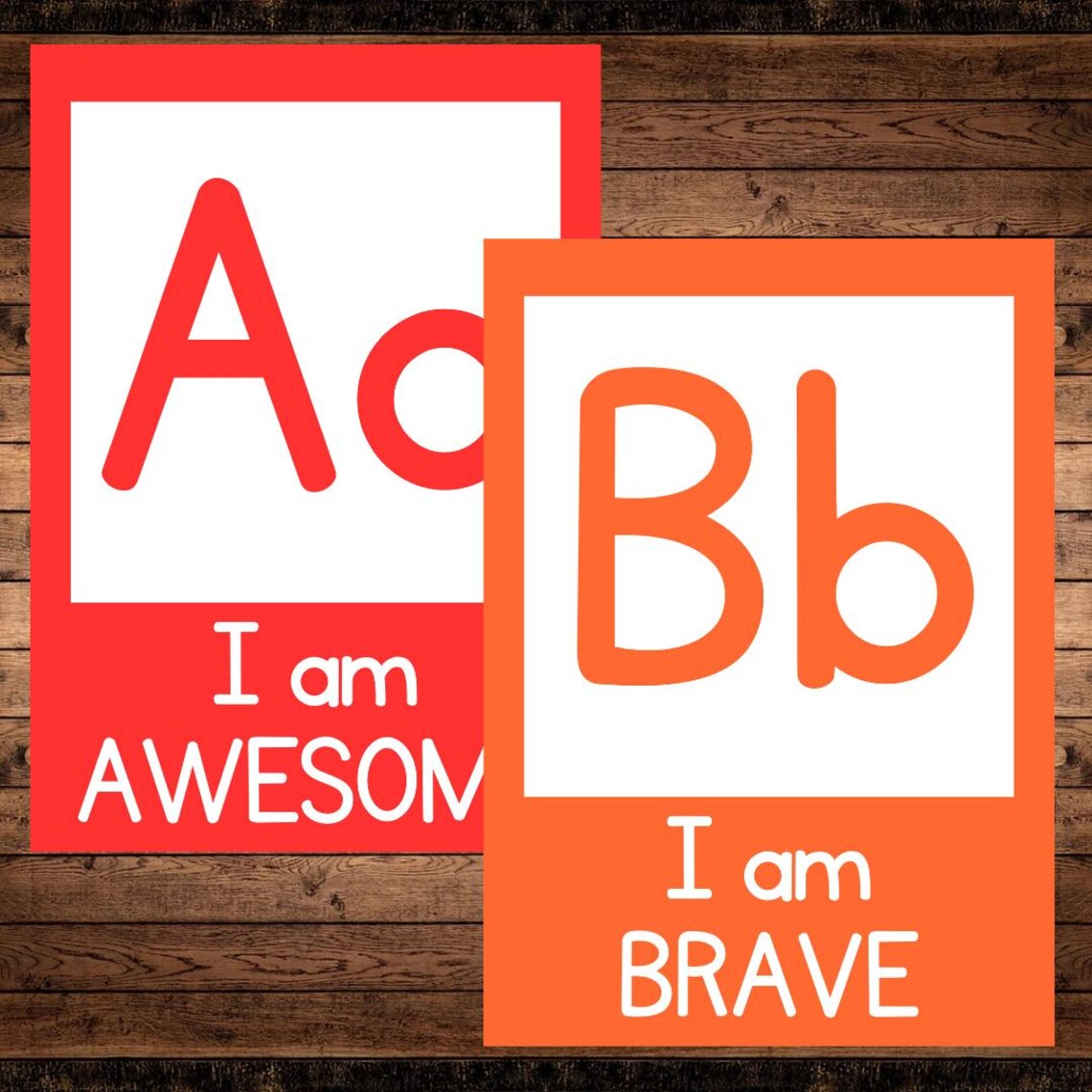 Alphabet Poster Set Motivational 'I Am' Phrases ESL Classroom Decor ...