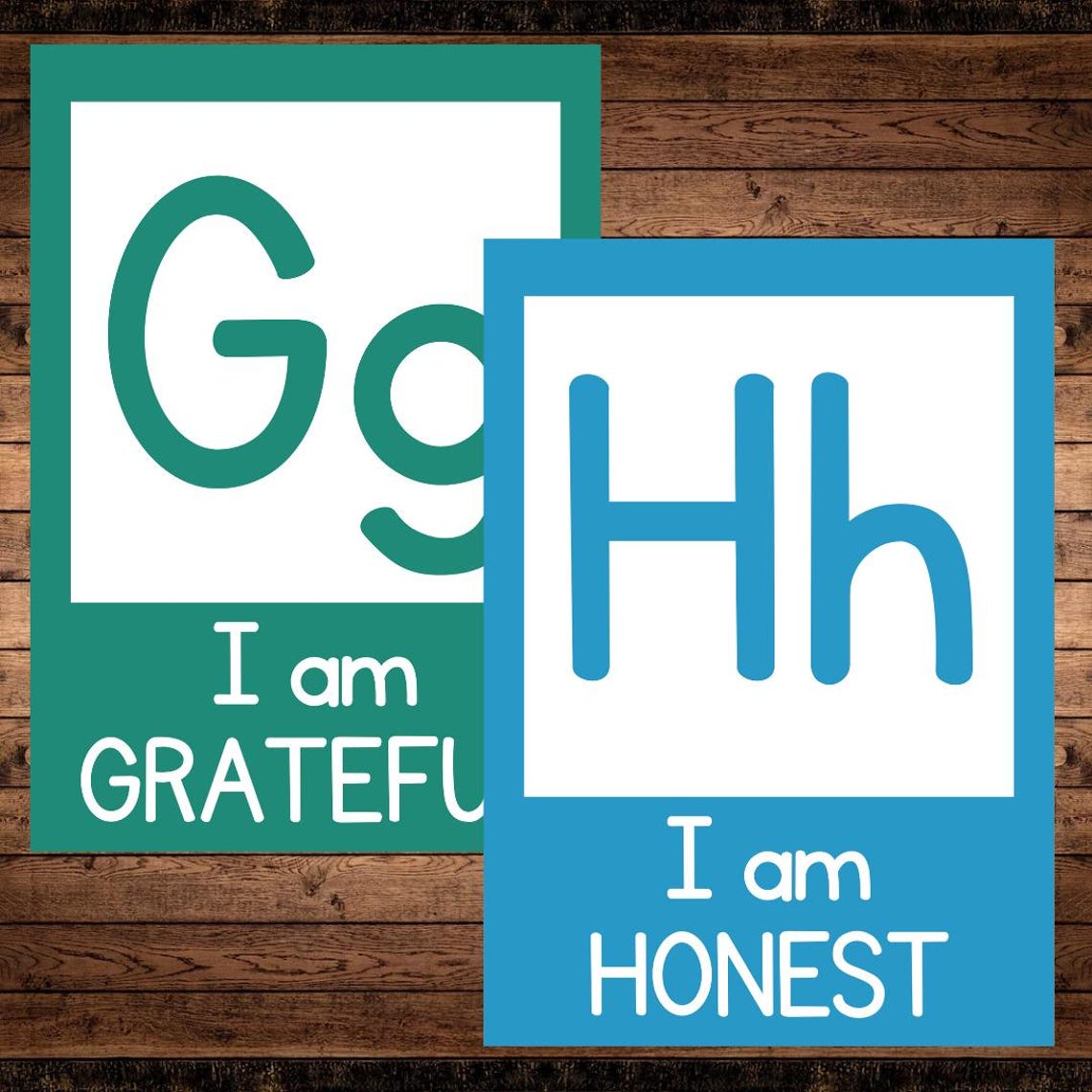 Alphabet Poster Set Motivational 'I Am' Phrases ESL Classroom Decor ...