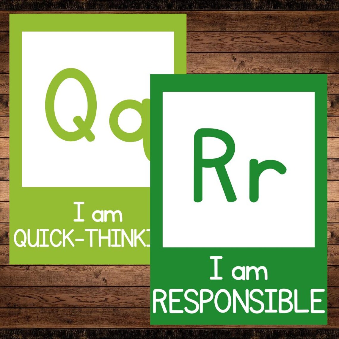Alphabet Poster Set Motivational 'I Am' Phrases ESL Classroom Decor ...
