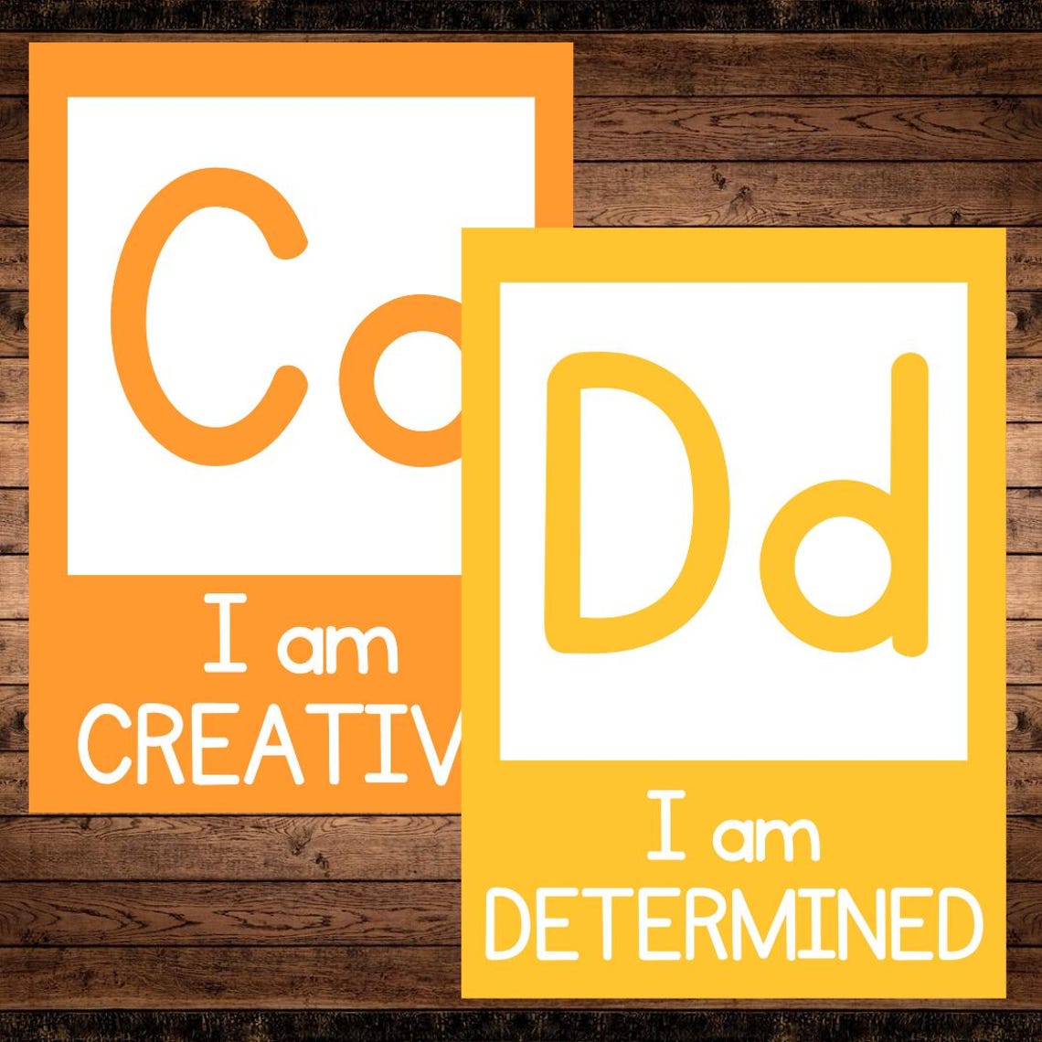 Alphabet Poster Set Motivational 'I Am' Phrases ESL Classroom Decor ...