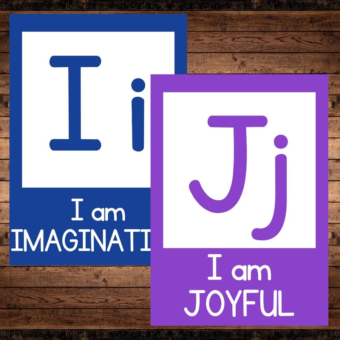Alphabet Poster Set Motivational 'I Am' Phrases ESL Classroom Decor ...