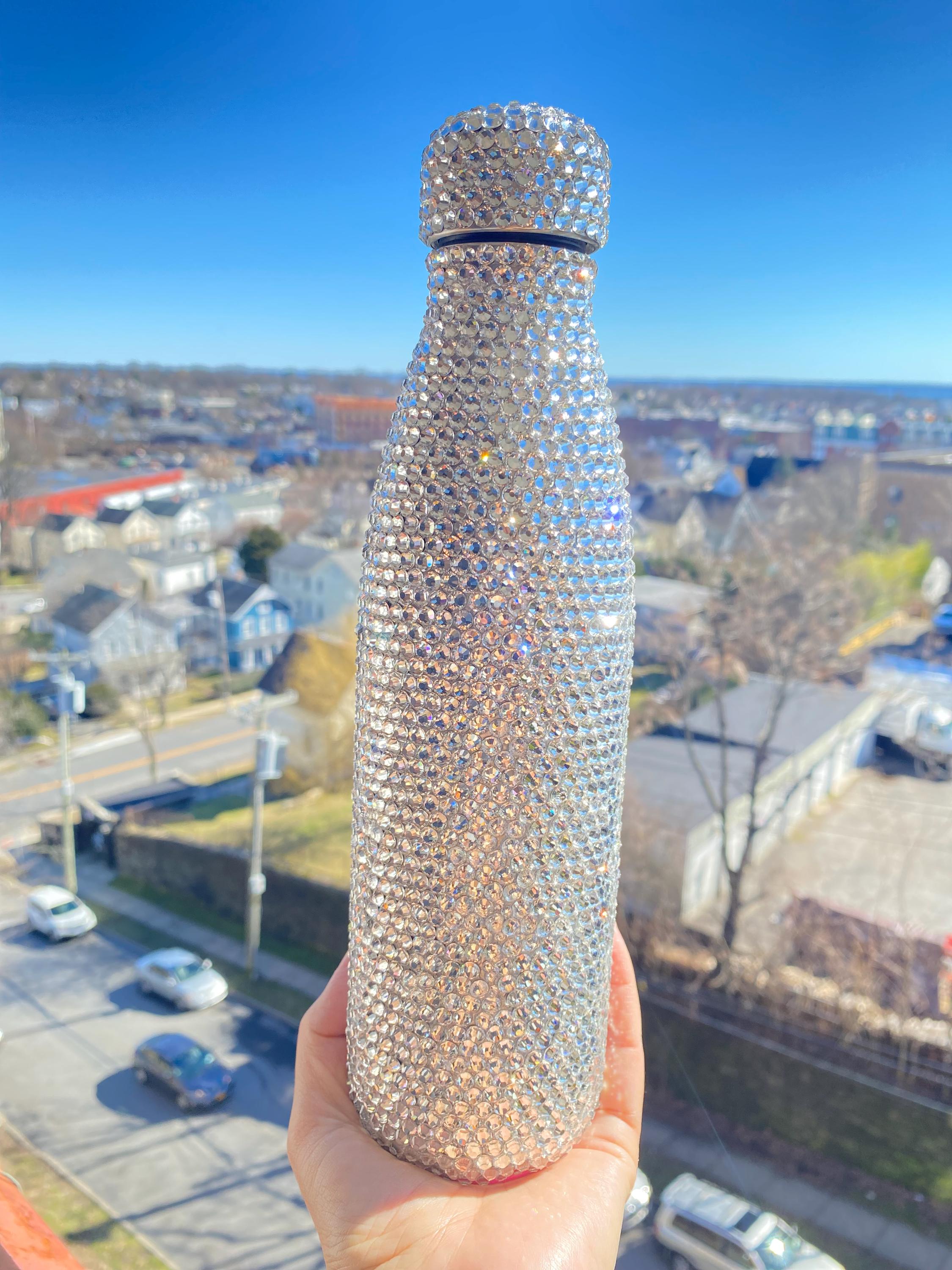 Bling 17 Oz Water Bottle | Sparkly Rhinestone Drink Bottle ...