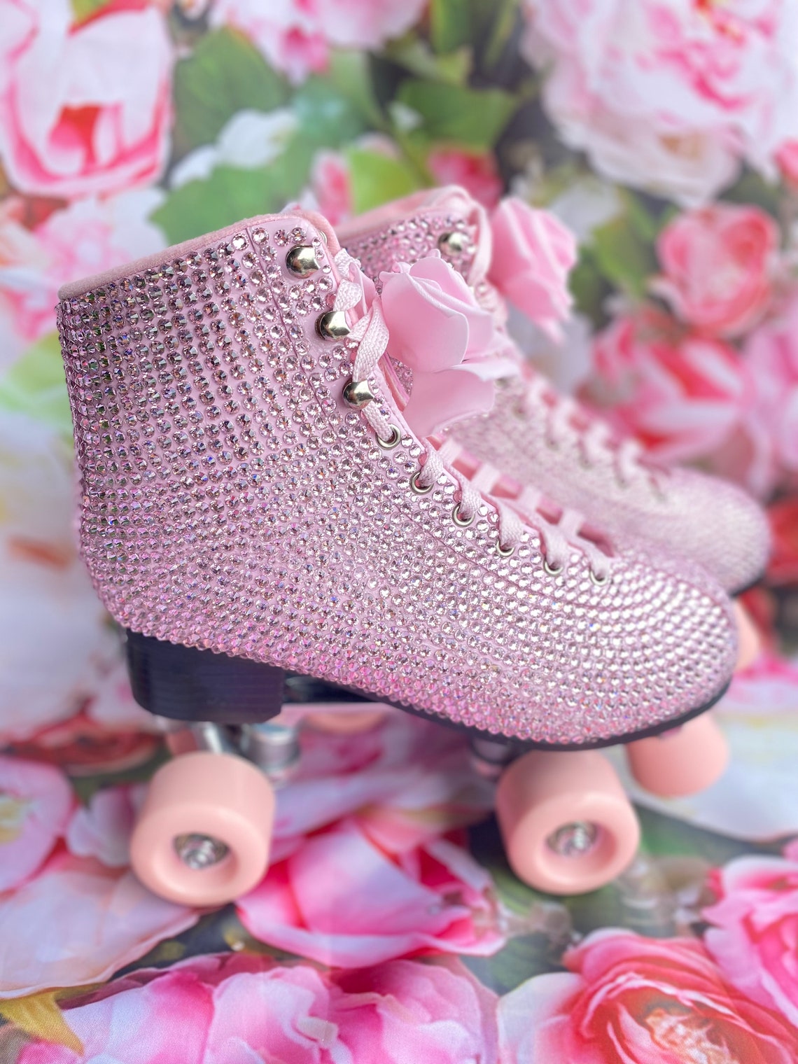 Custom Bling Roller Skates | Sparkly Rhinestone Skates | Personalized ...
