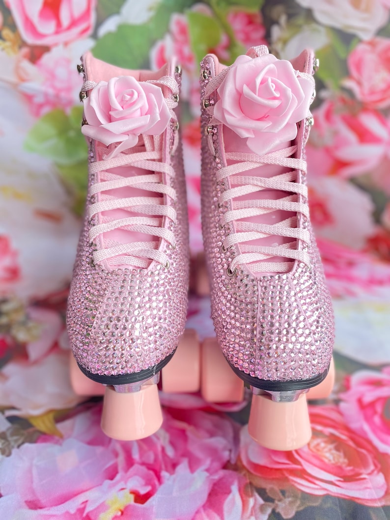 Custom Bling Roller Skates | Sparkly Rhinestone Skates | Personalized ...