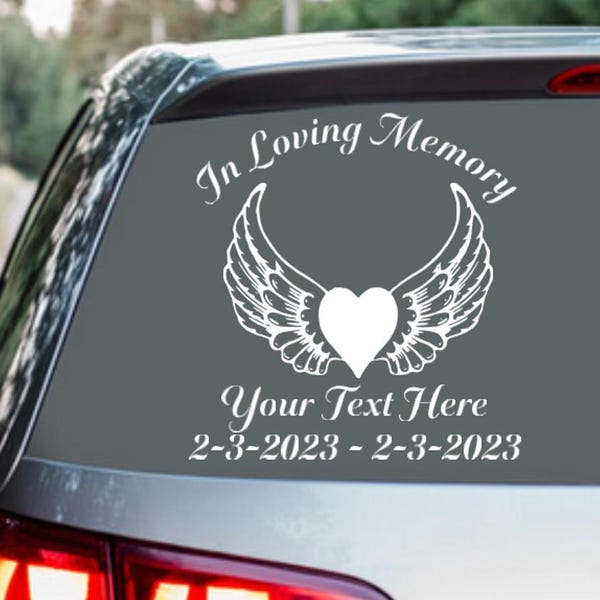 In Loving Memory Car Decal - Etsy
