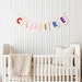 Pastel Rainbow Name Bunting Personalised Nursery Bunting Custom Name ...