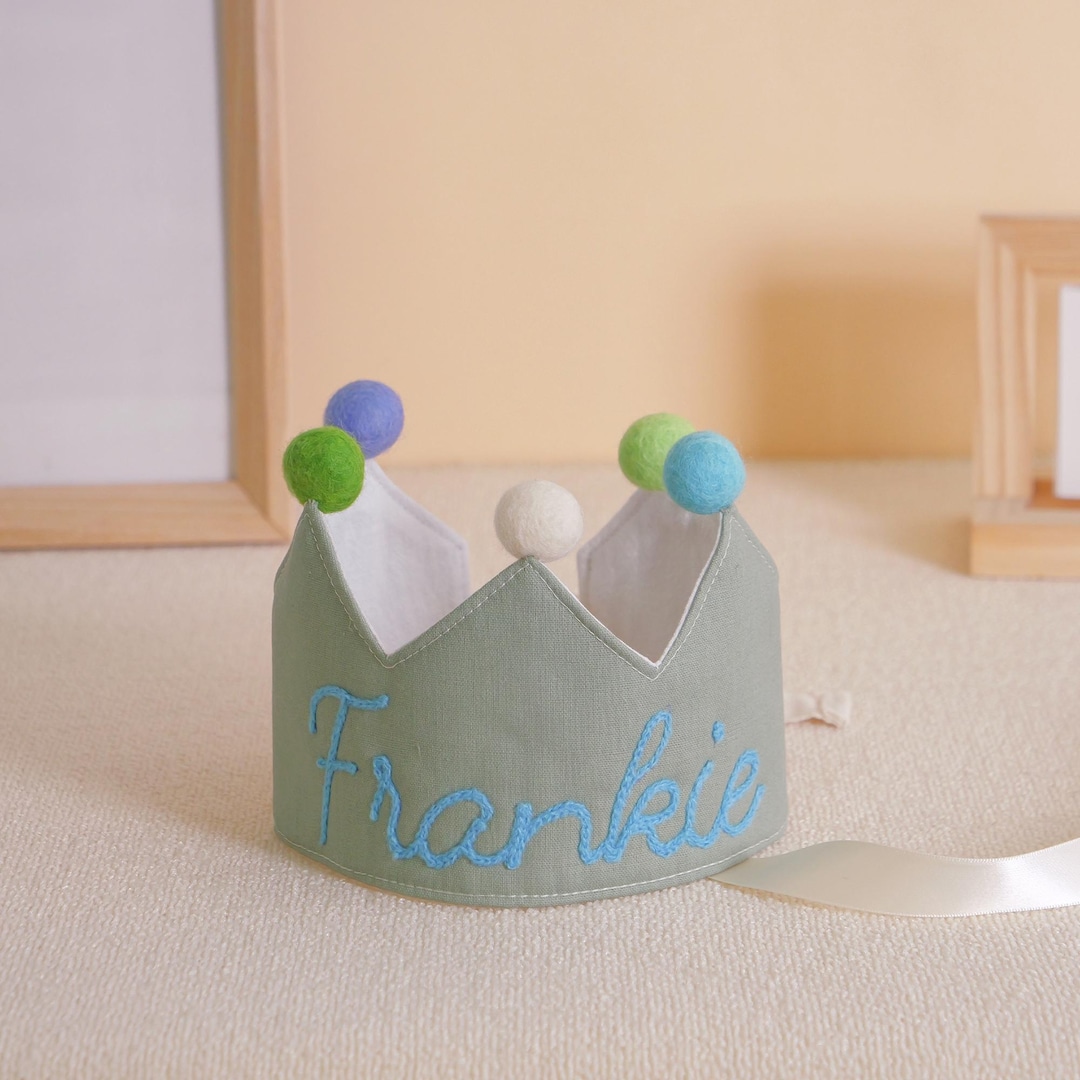 Personalized Hand-embroidered Crowns for Toddlers and Babies,custom ...