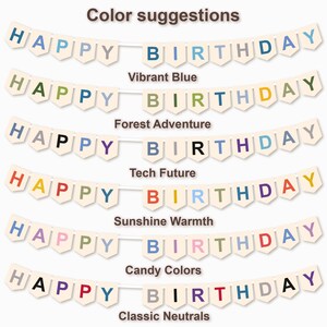 Happy Birthday Banner , Birthday Linen Garland , Birthday Bunting ...
