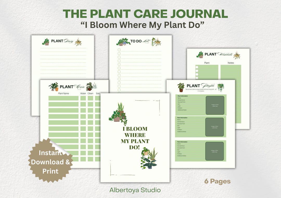 Digital Garden Planner & Journal | Printable Plant Care Tracker | A4 ...