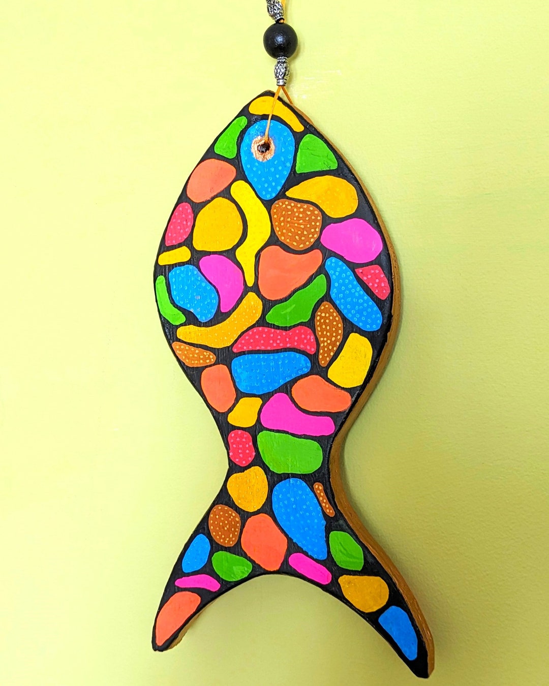 Colourful Wooden Fish Decoration, Wall Decor Hangings. - Etsy