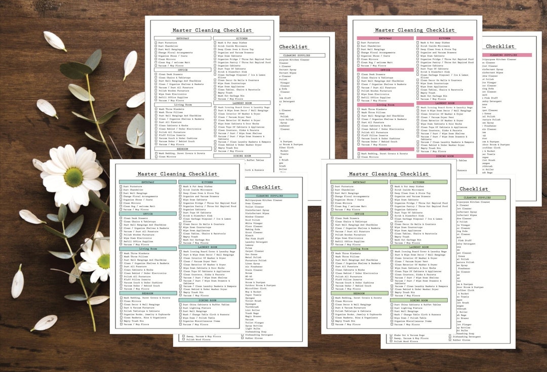 Master Cleaning Checklist, Clean Your Whole House, Ultimate Cleaning ...