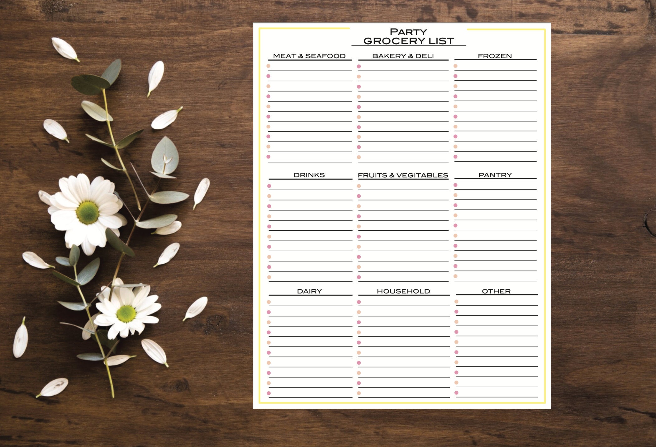 Printable Bundle Grocery Shopping List, Stay on Track With These ...
