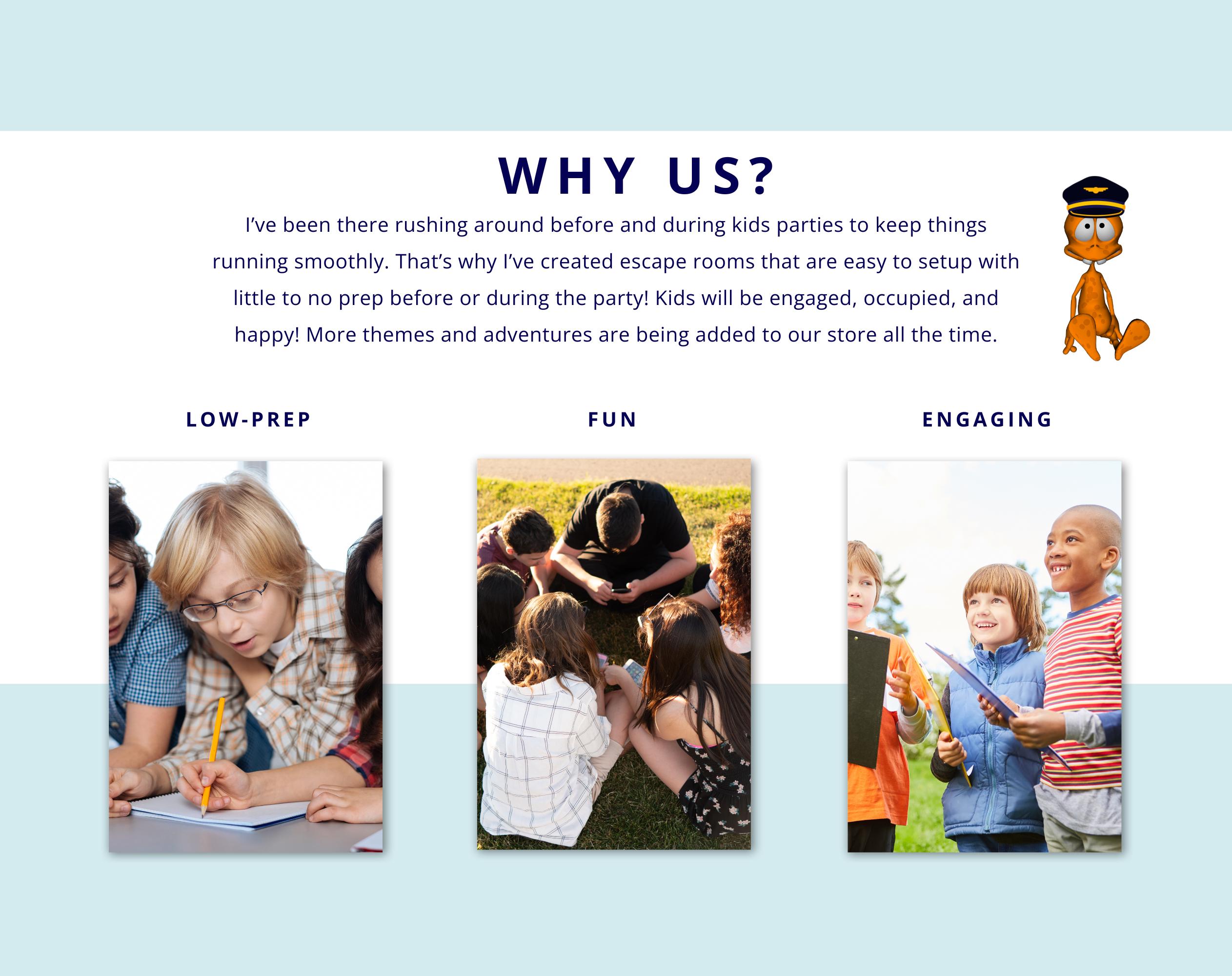 Space Escape Room Printable for Kids, Family Game Night, Birthday Party ...