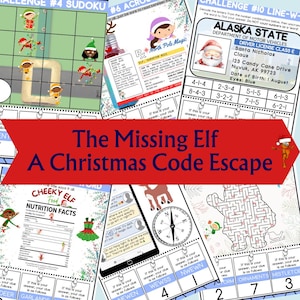 Christmas Elf Escape Room for Kids Elf Arrival Printable Activities ...