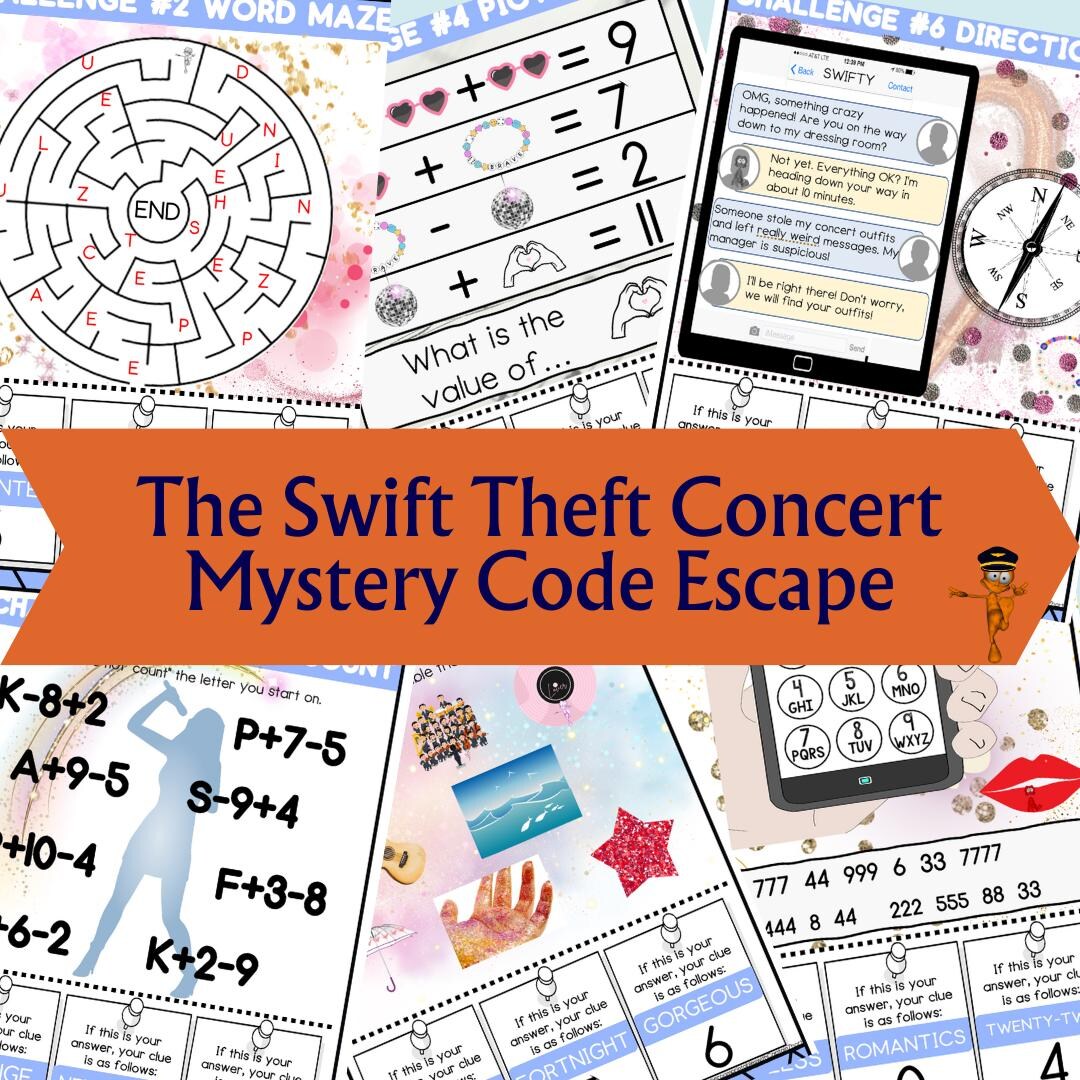 Escape Room Printable for Kids, Puzzles for Children, Family Game Night ...