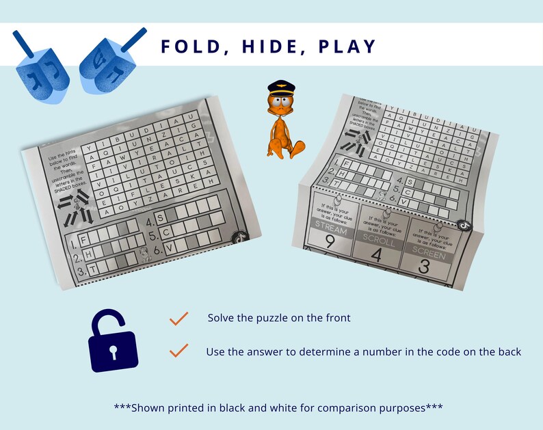 Printable Escape Room for Kids, Hanukkah Escape Kit, DIY Escape Room ...