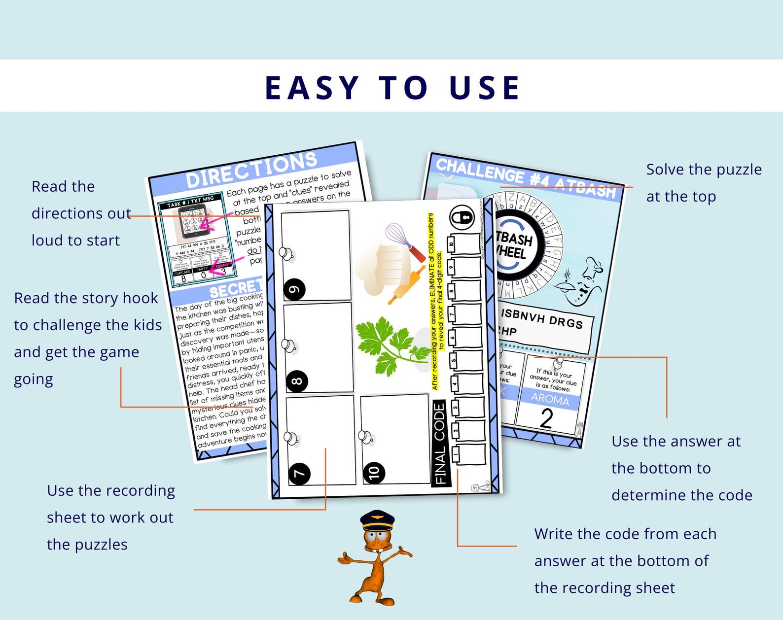 Escape Room Printable for Kids, Party Game Activity, Cooking Escape ...