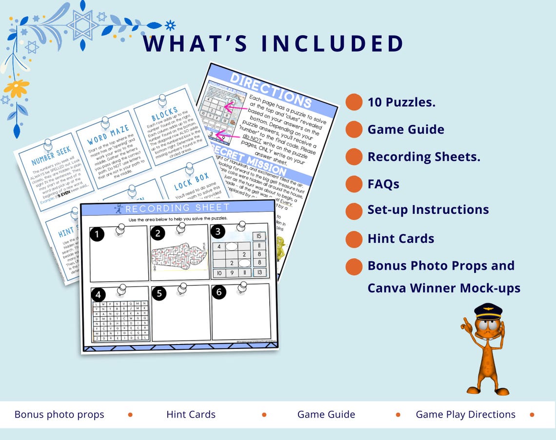 Printable Escape Room for Kids, Hanukkah Escape Kit, DIY Escape Room ...