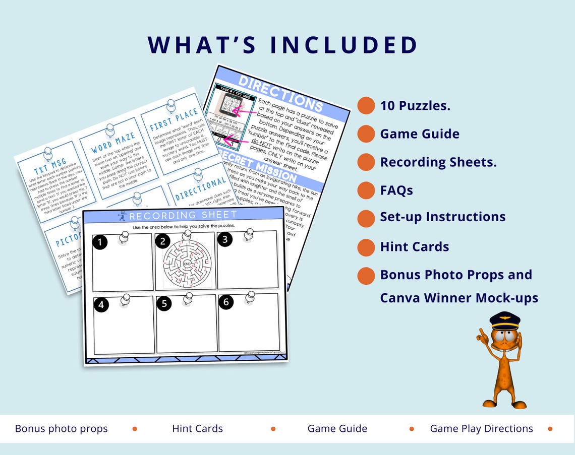 Printable Escape Room for Kids, Camping Escape Kit, DIY Escape Room ...