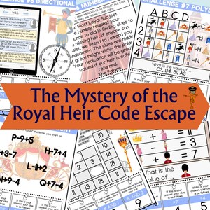 Escape Room Printable for Kids, Party Game Activity, Royal Escape Room ...