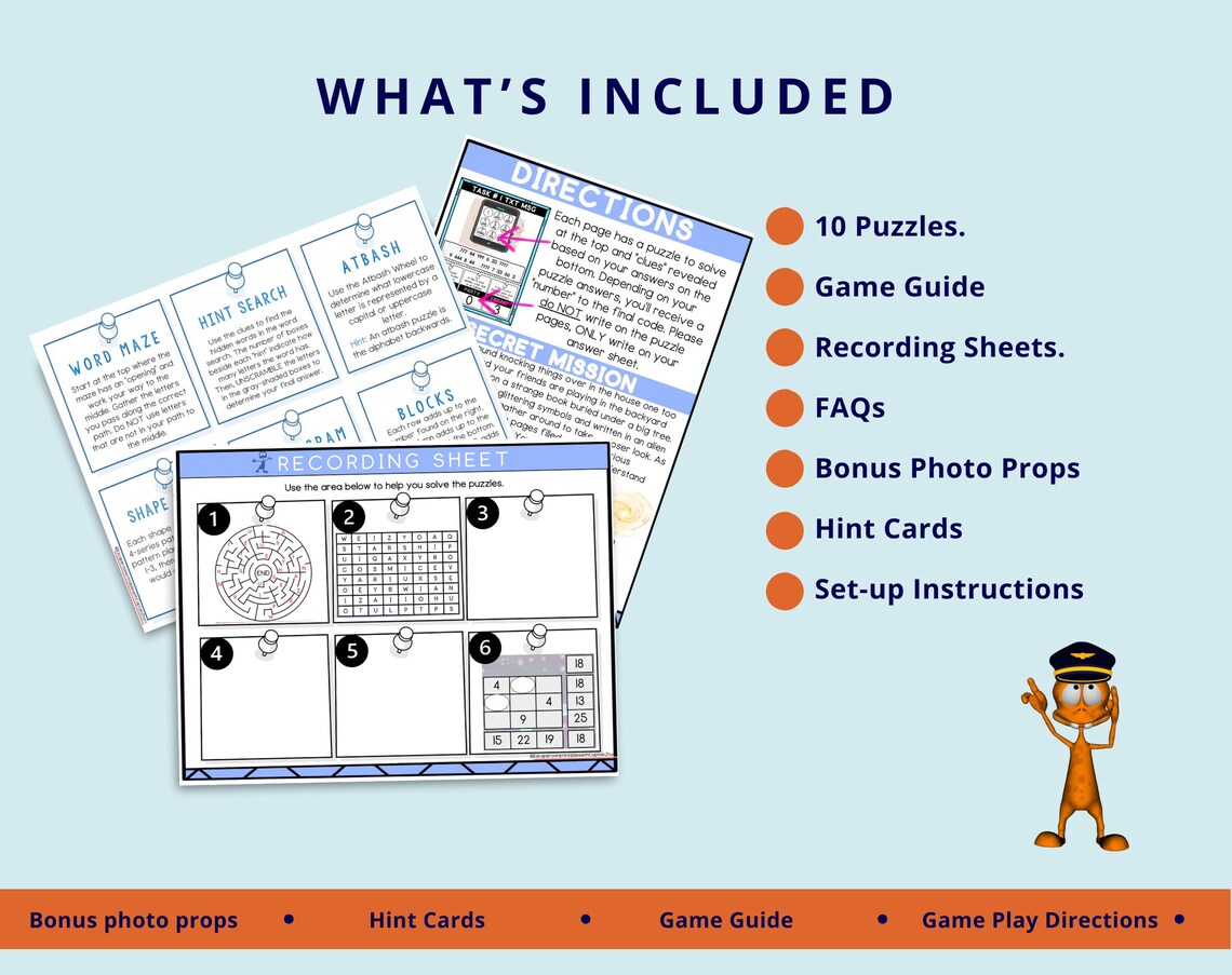 Space Escape Room Printable for Kids, Family Game Night, Birthday Party ...