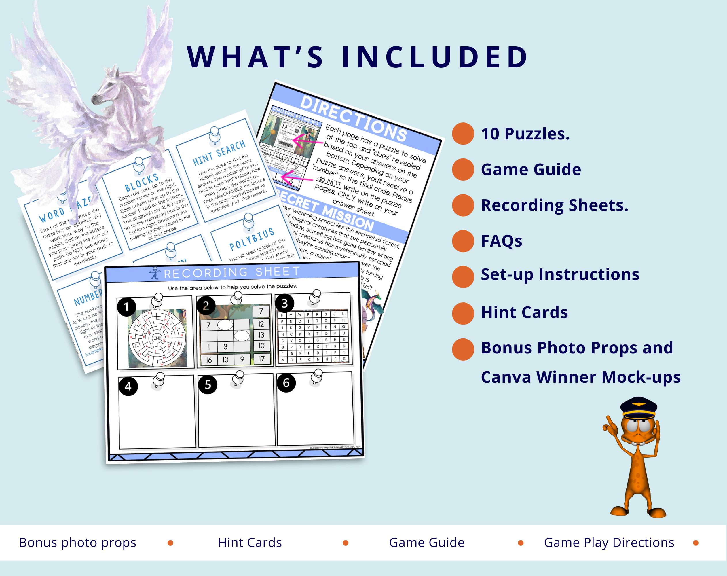 Printable Escape Room for Kids, Wizarding Escape Kit, DIY Escape Room ...