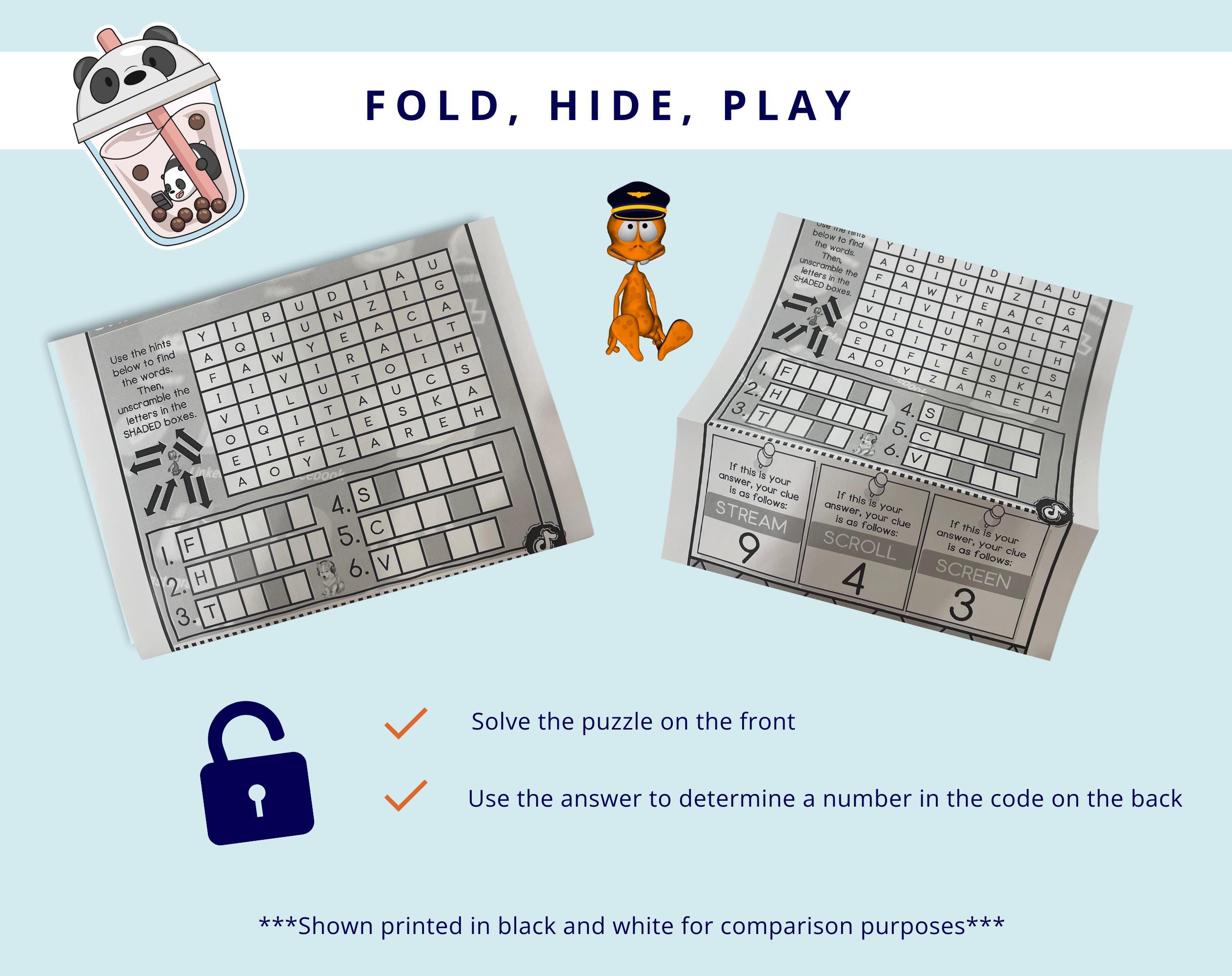 Printable Escape Room for Kids, Panda Escape Kit, DIY Escape Room ...
