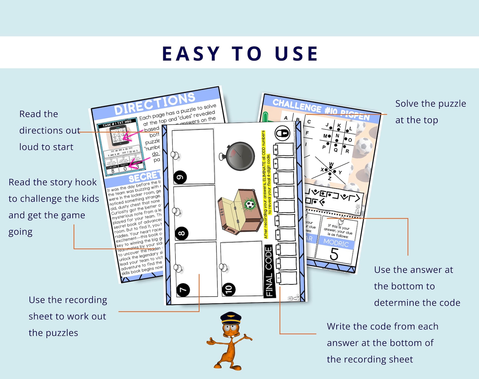 Printable Escape Room for Kids, Soccer Escape Kit, DIY Escape Room ...