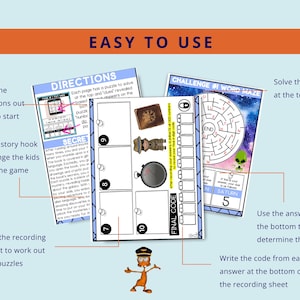 Space Escape Room Printable for Kids, Family Game Night, Birthday Party ...