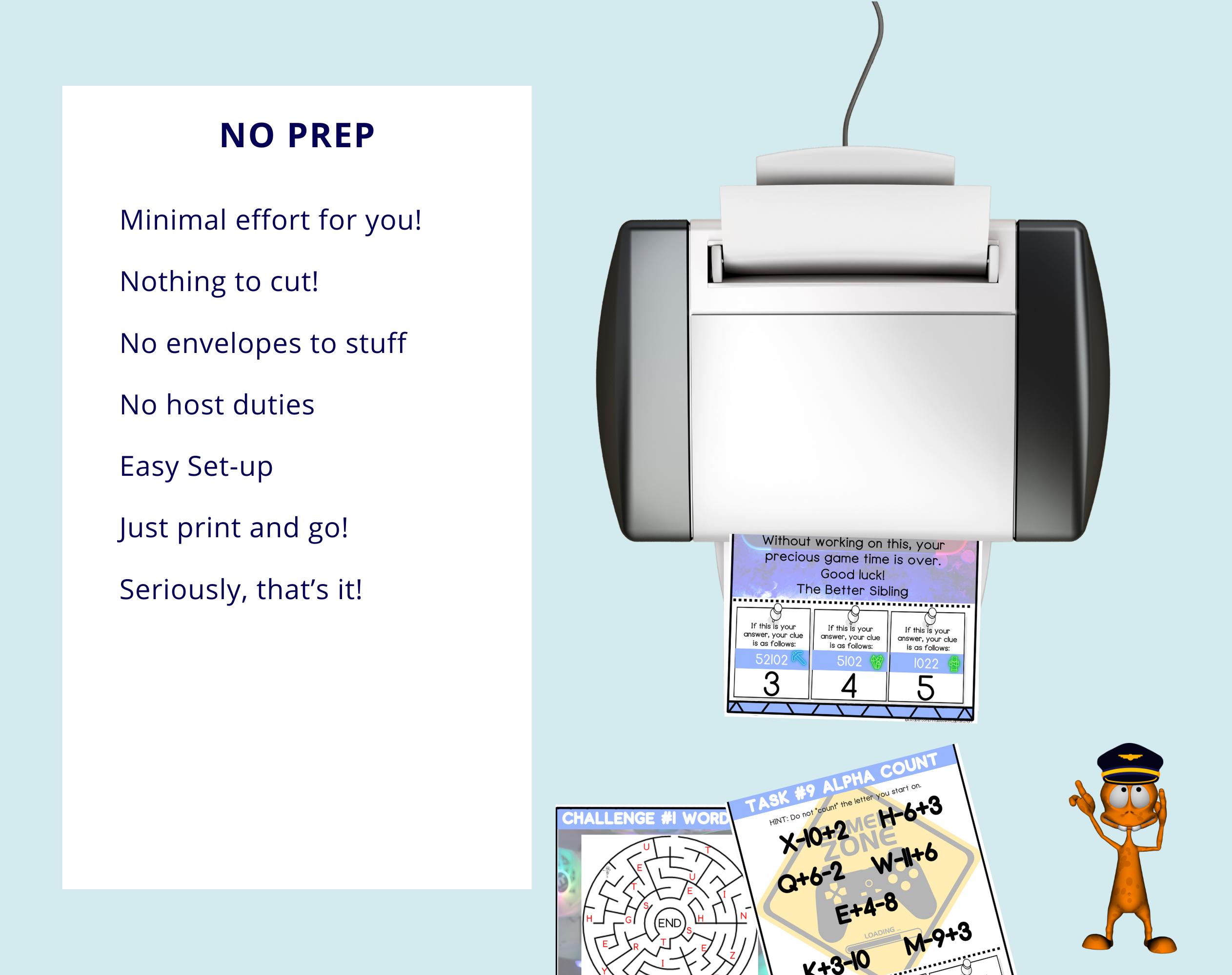 Party Printable Escape Room for Kids, Gaming Code Activity, Family Game ...