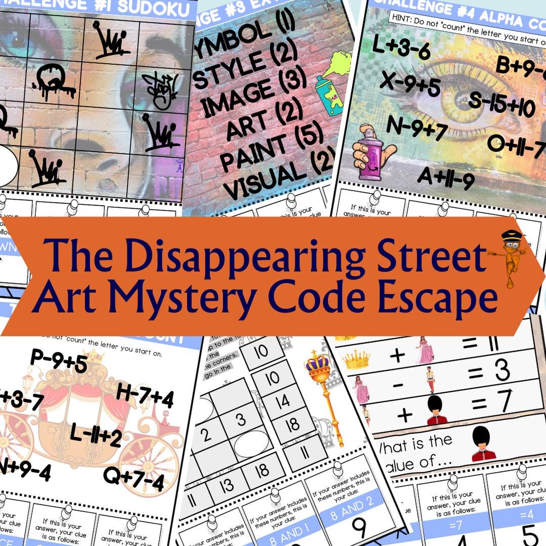 Escape Room Printable for Kids, Street Art Graffiti, Mystery Puzzle ...